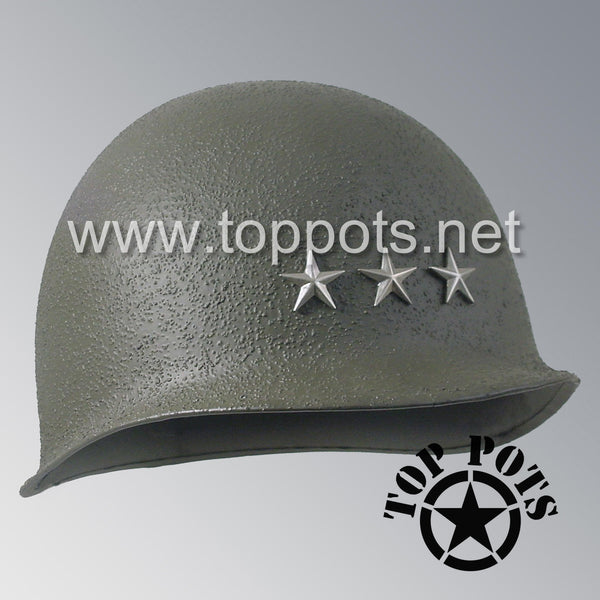 WWII US Army Restored Original M1 Infantry Helmet Swivel Bale Shell wi ...