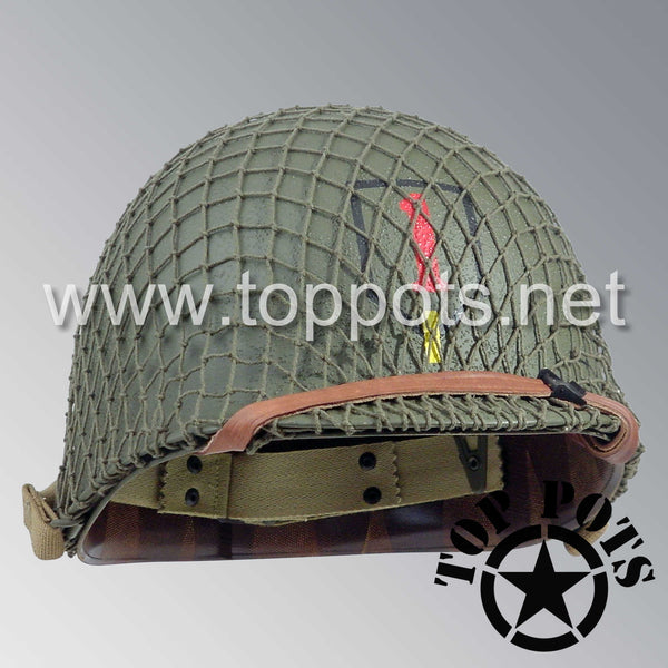 WWII US Army Restored Original M1 Infantry Helmet Swivel Bale Shell an ...