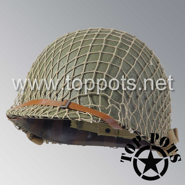 WWII US Army Restored Original M1 Infantry Helmet Fix Bale Shell and L ...