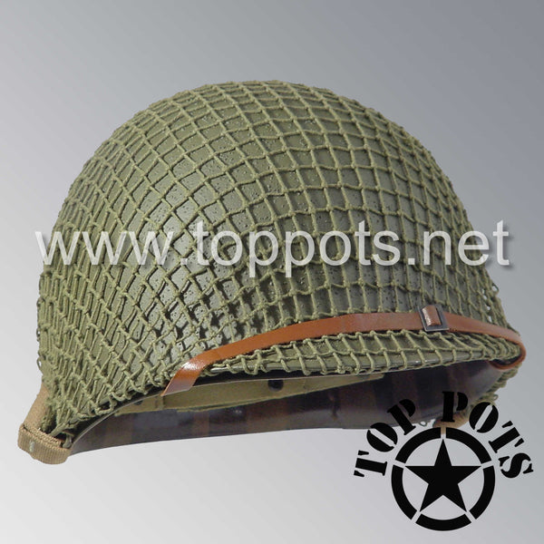 WWII US Army Restored Original M1 Infantry Helmet Fix Bale Shell and L ...