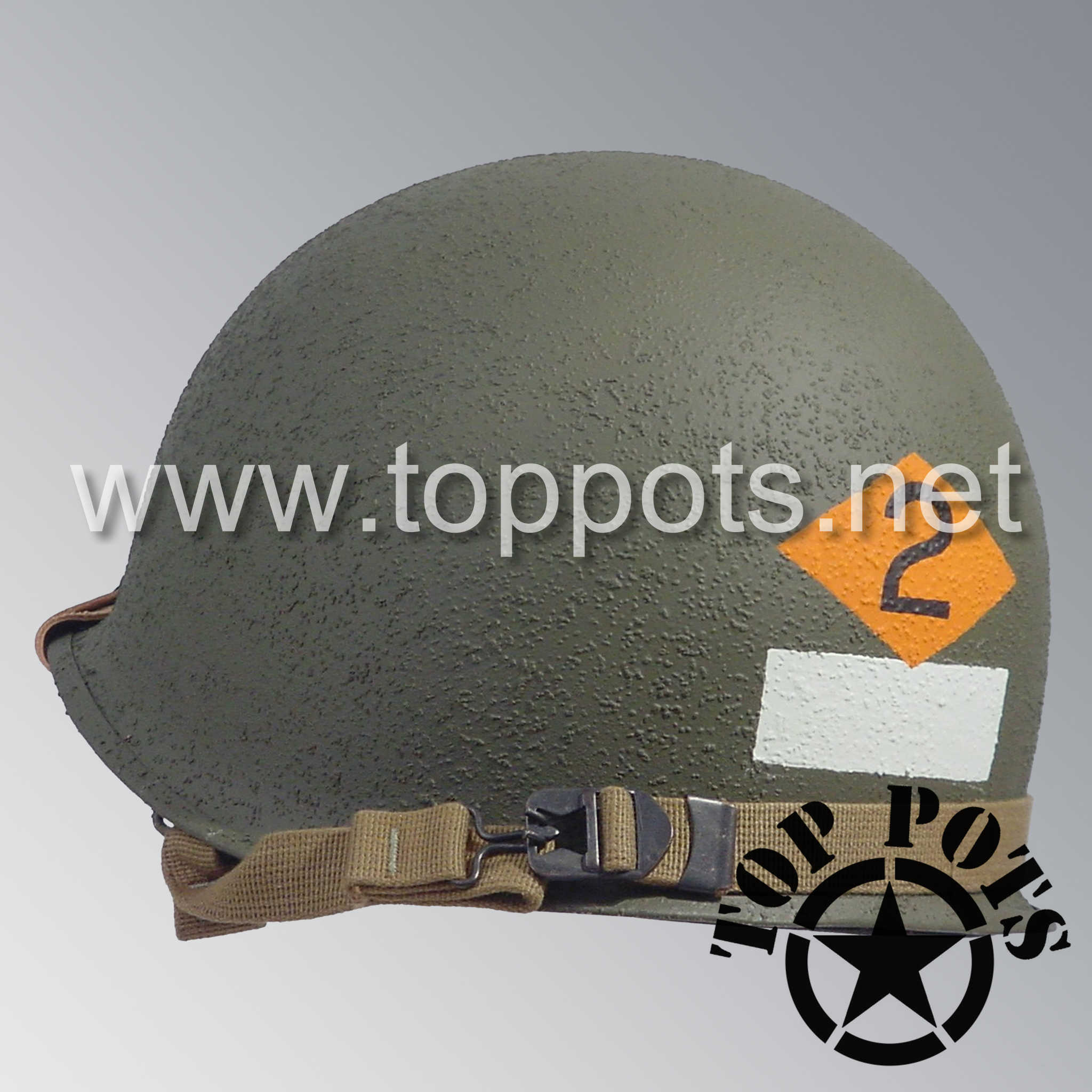 WWII US Army Restored Original M1 Infantry Helmet Swivel Bale Shell an ...