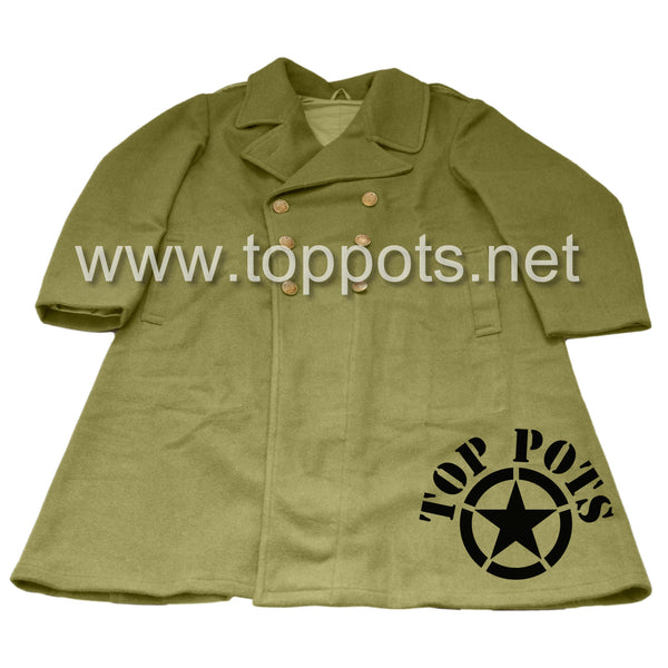 WWII US Army Reproduction M1939 Wool Enlisted Service Uniform Greatcoa ...